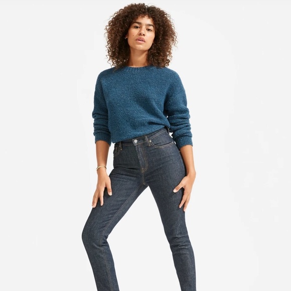 Everlane | Sweaters | Everlane Teddy Crew Neck Sweater In Blue Lagoon ...